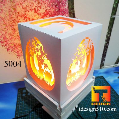 Easter 5 sided Paper cutting light shadow box template svg