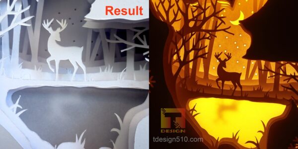 Tutorials Paper cutting light box template shadow box 3D svg