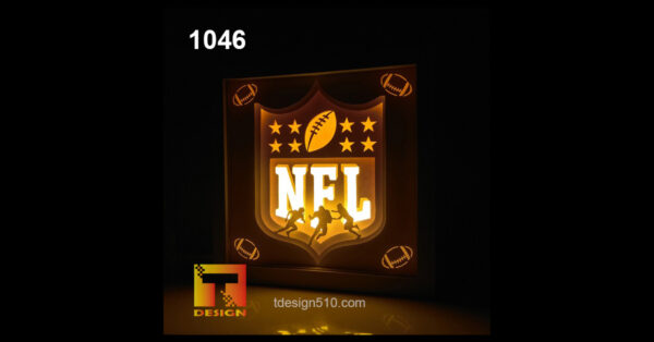 Rugby NFL Paper cut light box shadow box 3D papercut svg