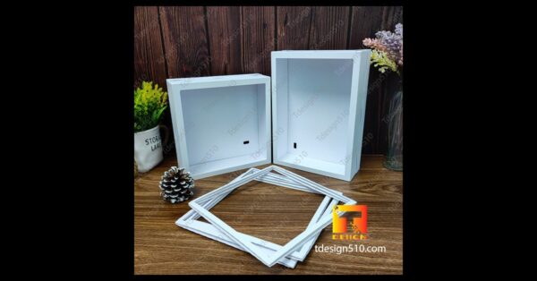 Paper Box Frame Spacer 3D shadow box Paper cut light box SVG