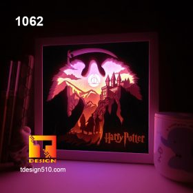 Harry Potter 3D shadow box Paper cutting light box svg