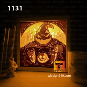 Nightmare Before Christmas 3D shadow box paper cut light box