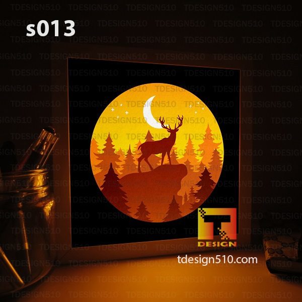 FREE Paper cut light box template shadow box 3D papercut svg