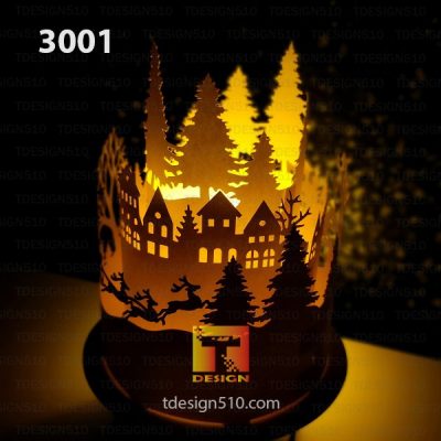Christmas 3D Paper lantern cutting lamp shadow box svg file