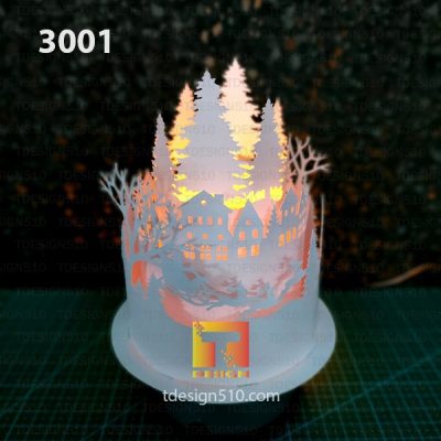Christmas 3D Paper lantern cutting lamp shadow box svg file