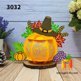 Thanksgiving Day Lantern Paper cutting lamp shadow box SVG